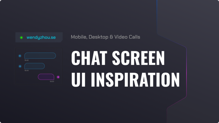 Best Chat Screen UI Inspiration | Mobile, Desktop & Video Calls – Wendy ...